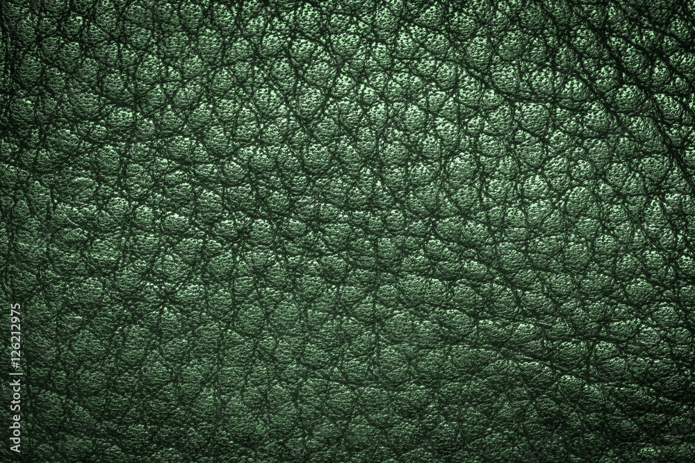Green leather texture or leather background from natural leather sheet ...