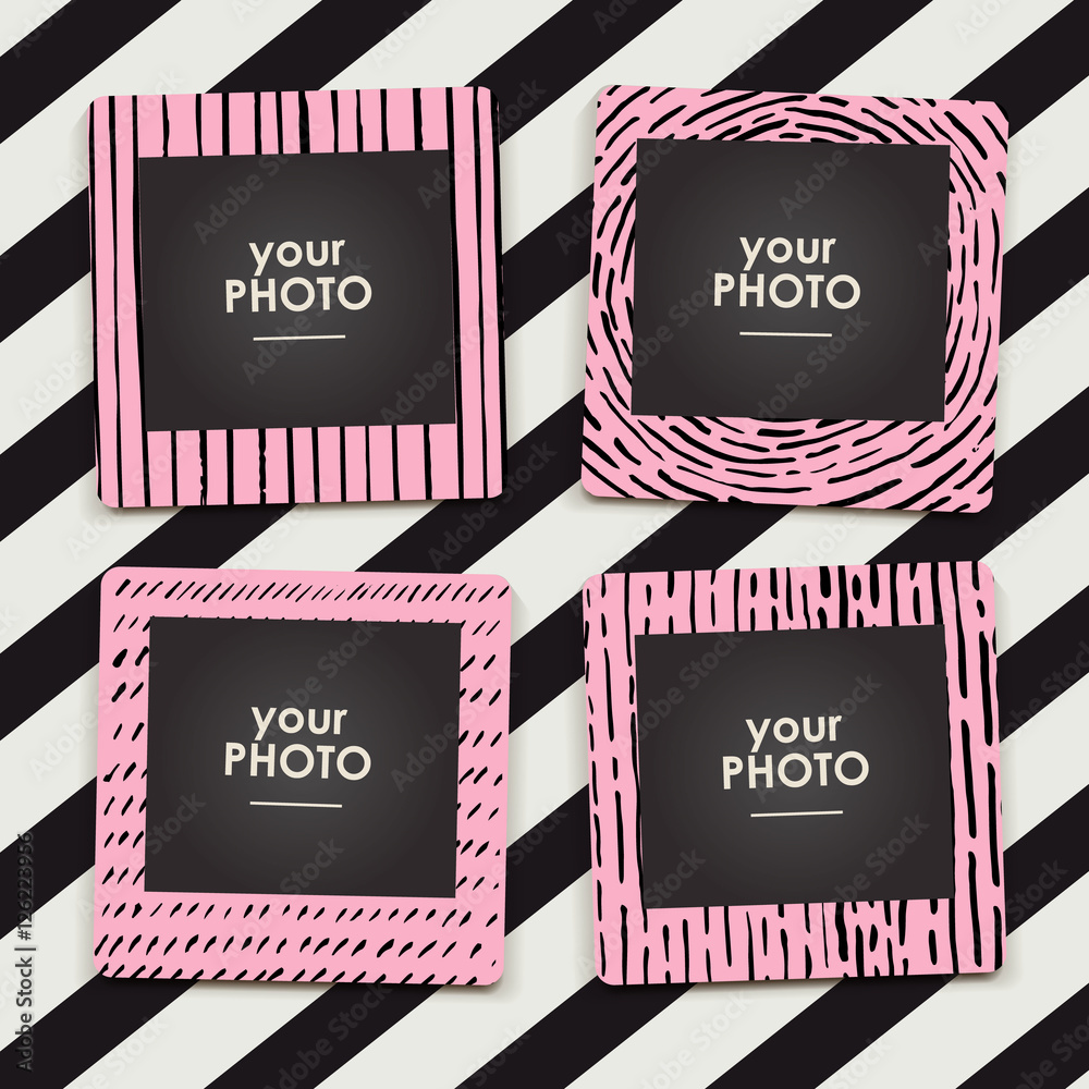 Vintage hipster retro stile. Decorative vector template frame. These ...