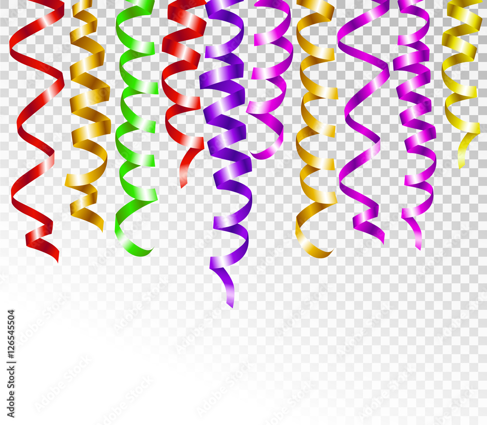 Colorful serpentine isolated on transparent background. Vector ...