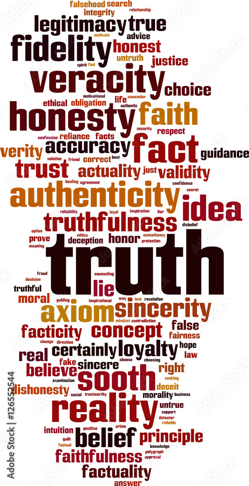Truth word cloud concept. Vector illustration Stock Vector | Adobe Stock