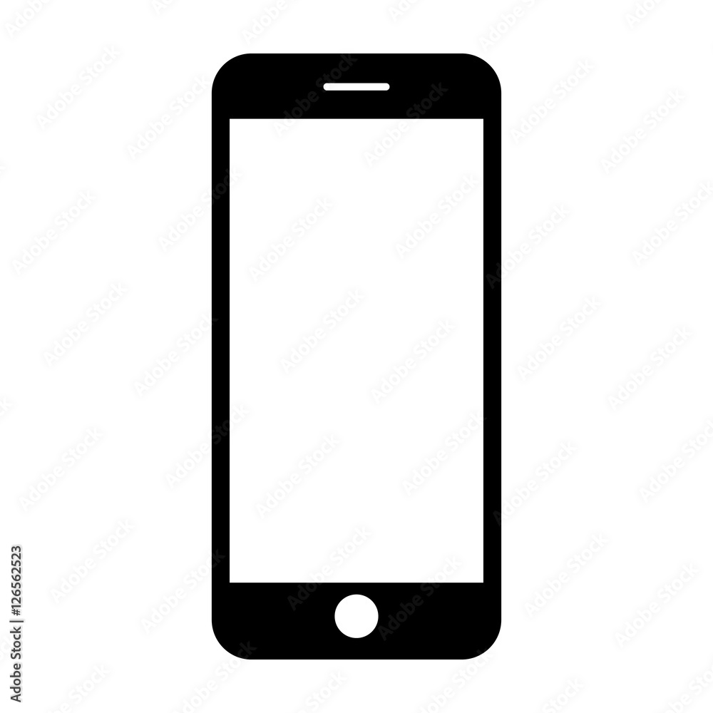Mobile phone. Vector illustration. Stock Vector | Adobe Stock
