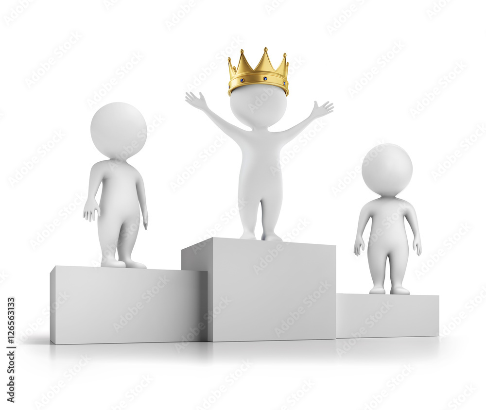 Stock-Foto „König auf Siegertreppchen“ | Adobe Stock