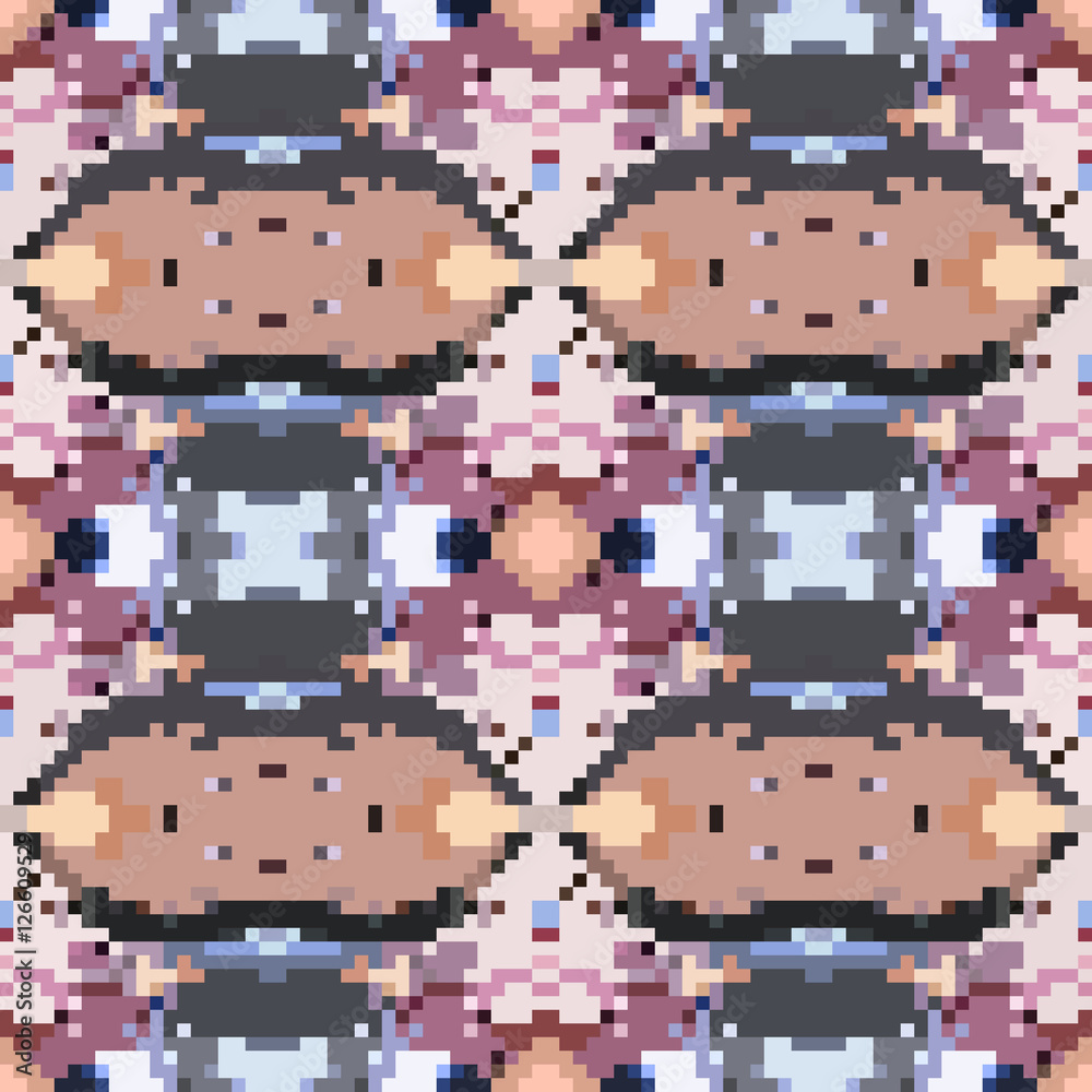 seamless tileable pixel texture pattern Stock Illustration | Adobe Stock