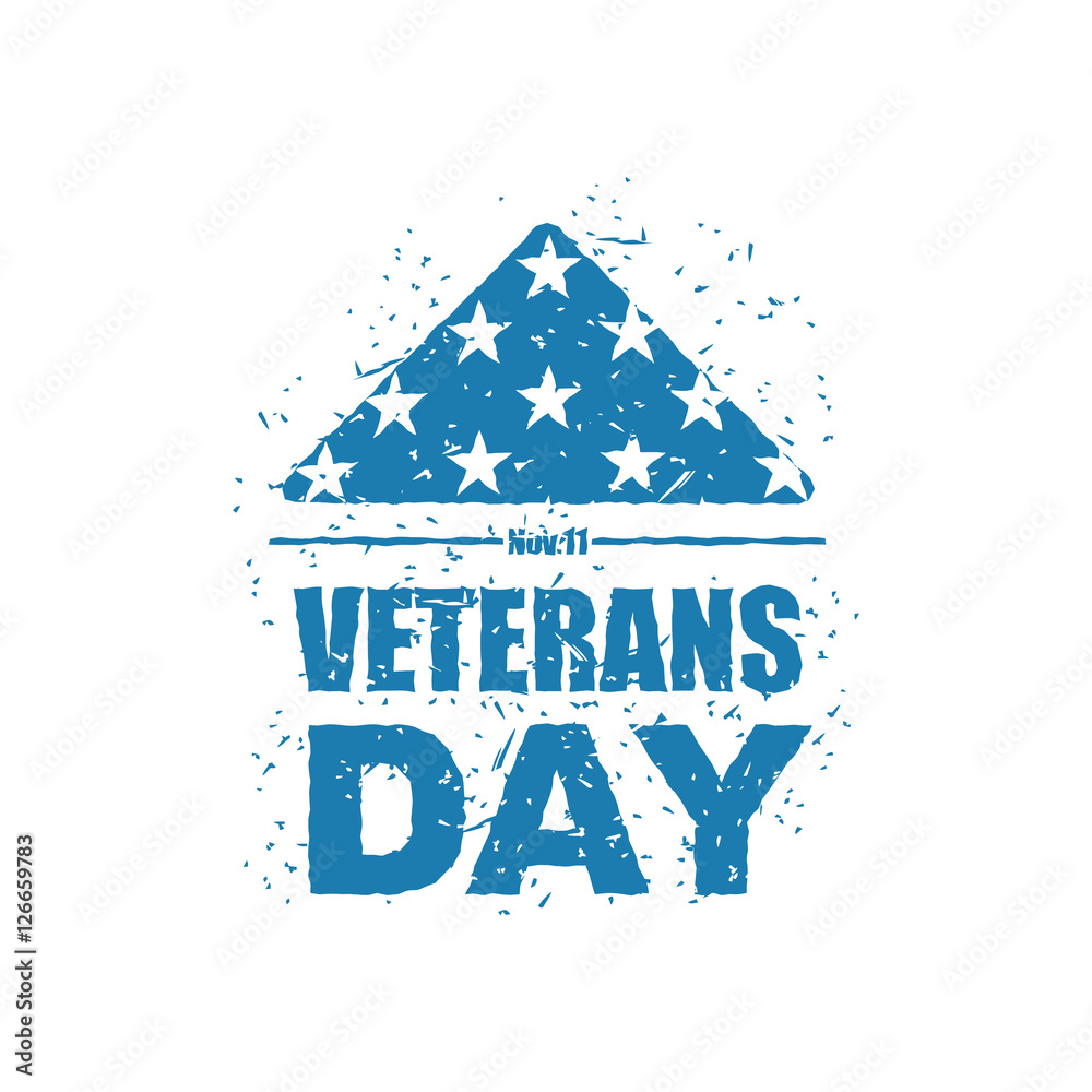 Veterans Day in USA. Flag America folded in triangle symbol of m Stock ...