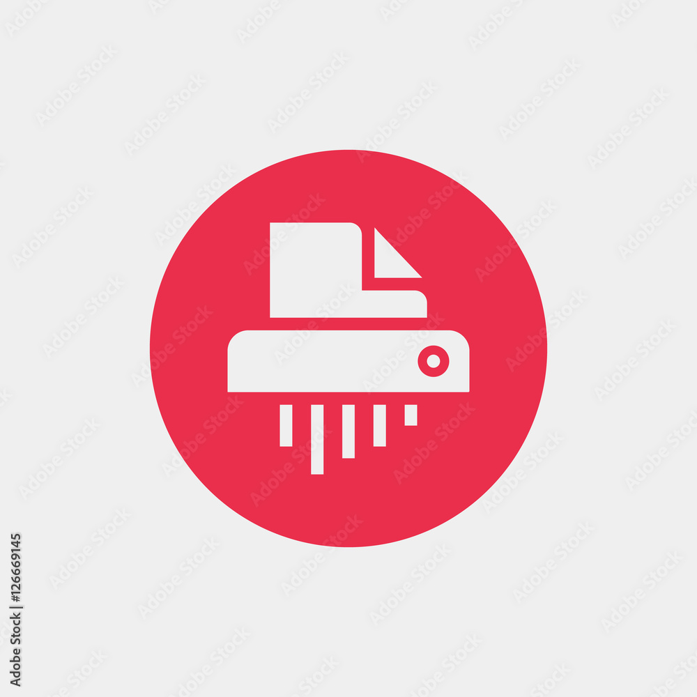Shredder icon vector, clip art. Also useful as logo, circle app icon ...
