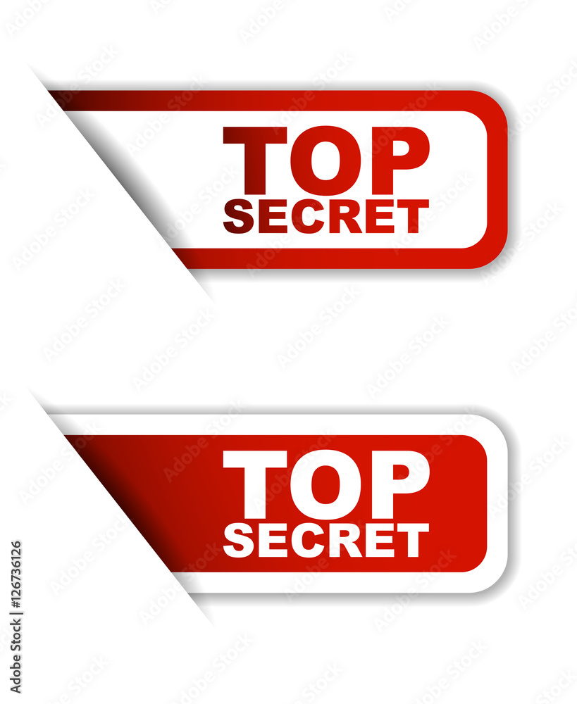 Stock-Vektorgrafik „red vector top secret, sticker top secret, banner ...