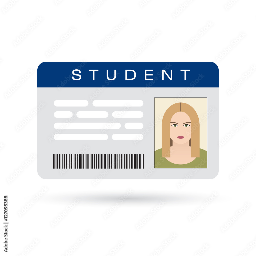 Student ID card. Vector illustration Stock Vector | Adobe Stock
