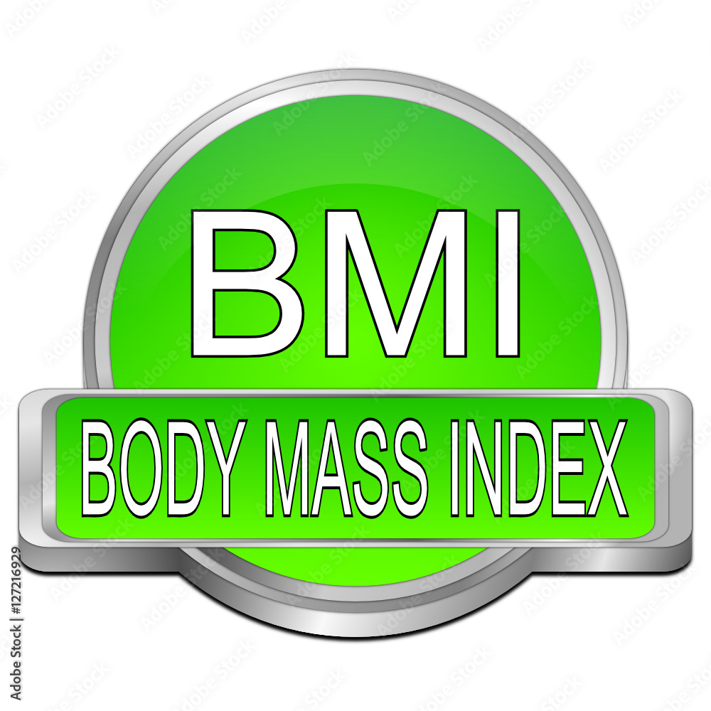 BMI - Body Mass Index Button - 3D illustration Stock Vector | Adobe Stock