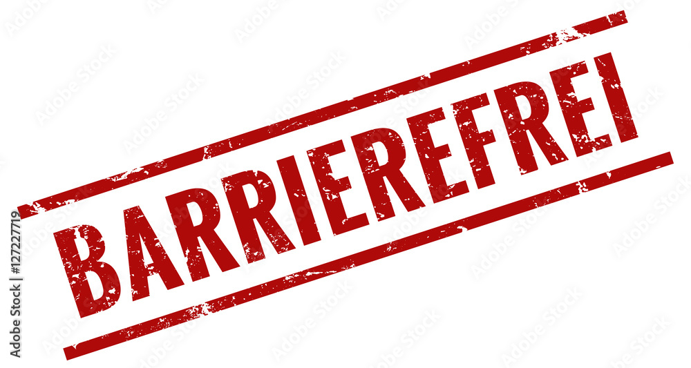 Stock-Vektorgrafik „Barrierefrei Stempel rot grunge “ | Adobe Stock