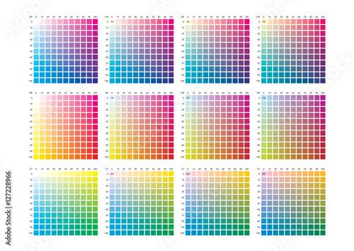 Vector color palette on A3 format, paper size 420 x 297 mm Stock Vector ...