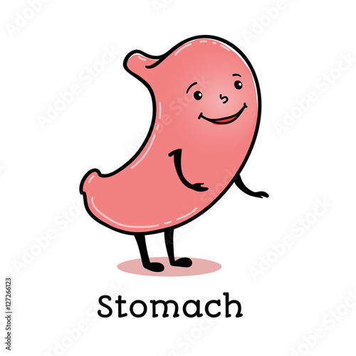 Vecteur Stock Cute and funny human stomach character, cartoon vector ... Vecteur Stock Cute and funny human stomach character, cartoon vector ...