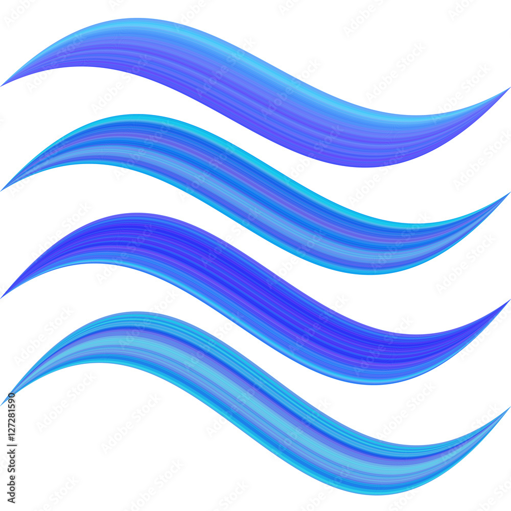 Blue abstract water symbol element design set Stock Vector | Adobe Stock