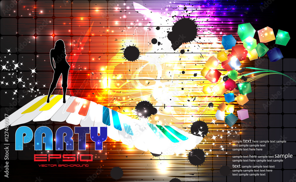 Party background for poster, vector Stock Vector | Adobe Stock