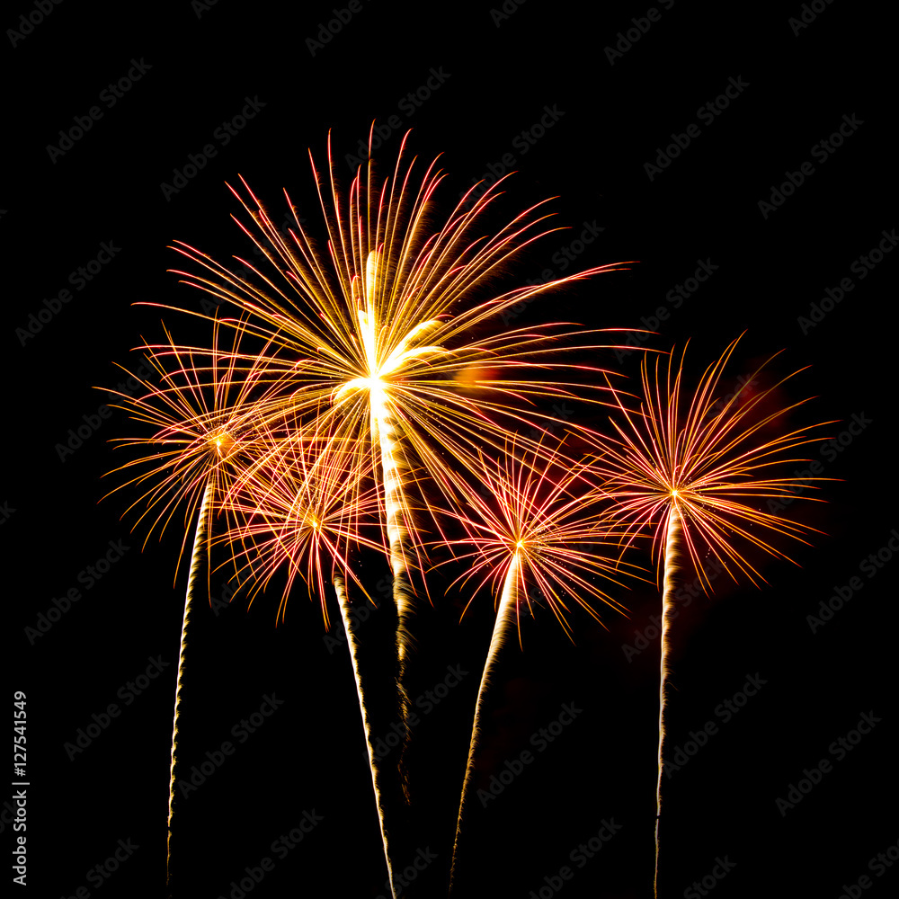 Fireworks Five - Five Fireworks Blast at 4th of July celebration Stock ...