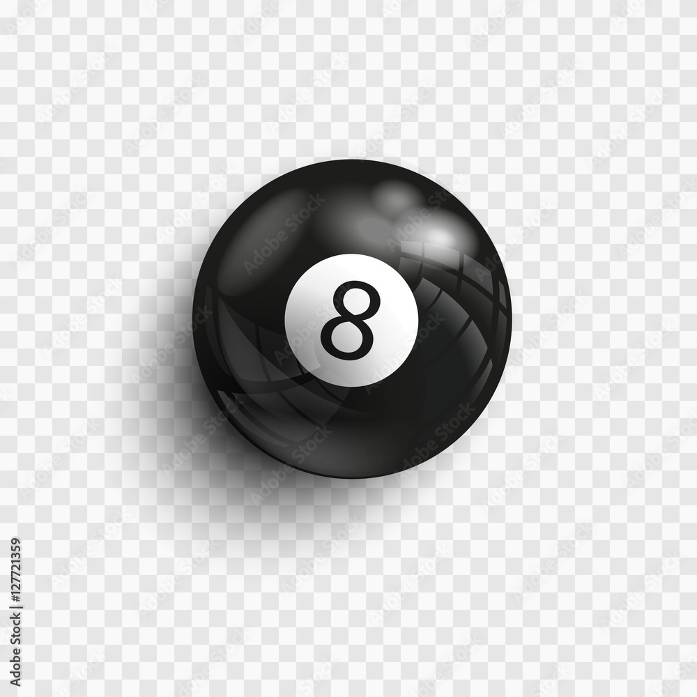 Pool and Snooker. Vector illustration billiards. Eight Ball. Isolated ...