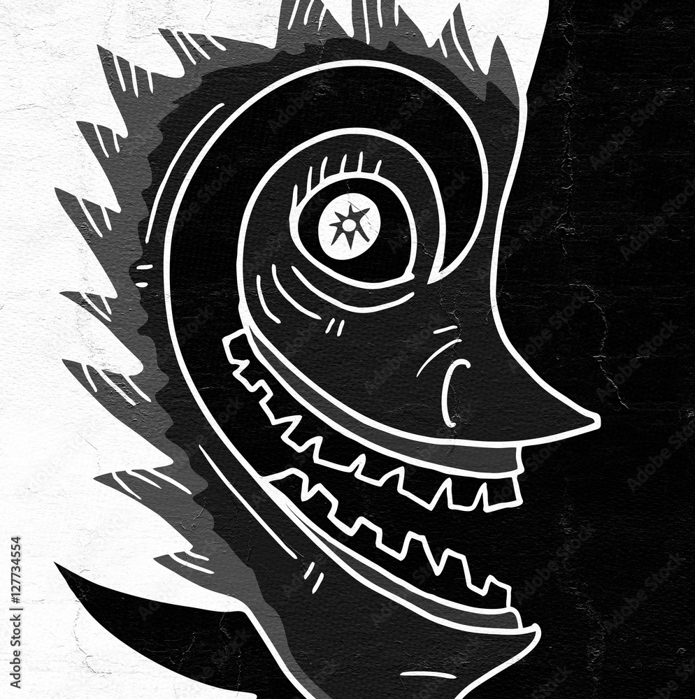 nightmare face Stock Illustration | Adobe Stock