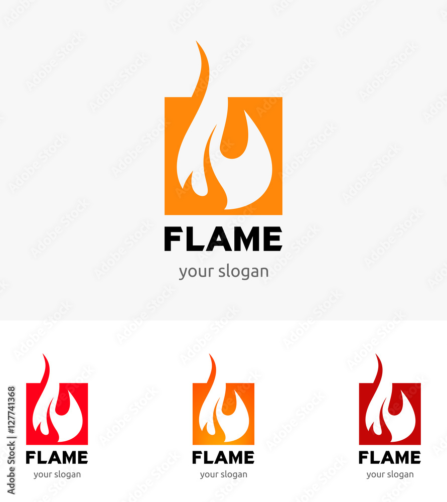 Flame logo template vector Stock Vector | Adobe Stock