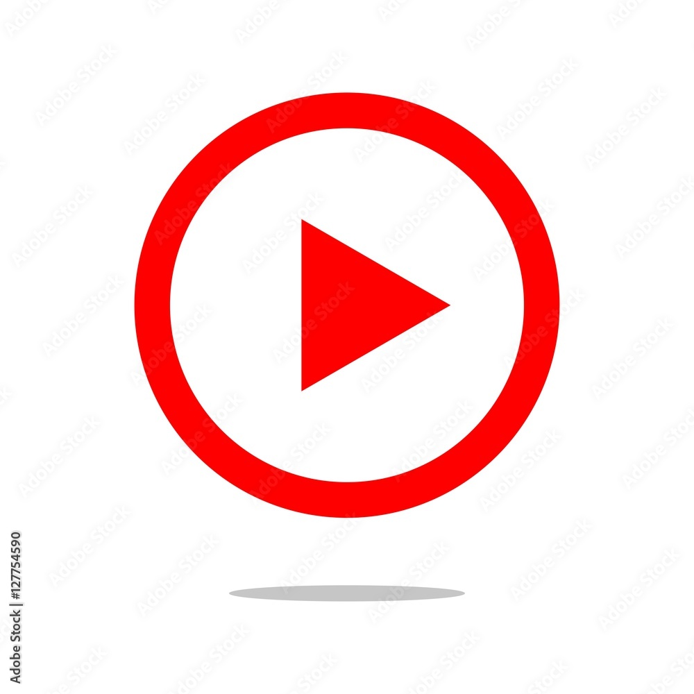 Red player icon vector Stock Vector | Adobe Stock