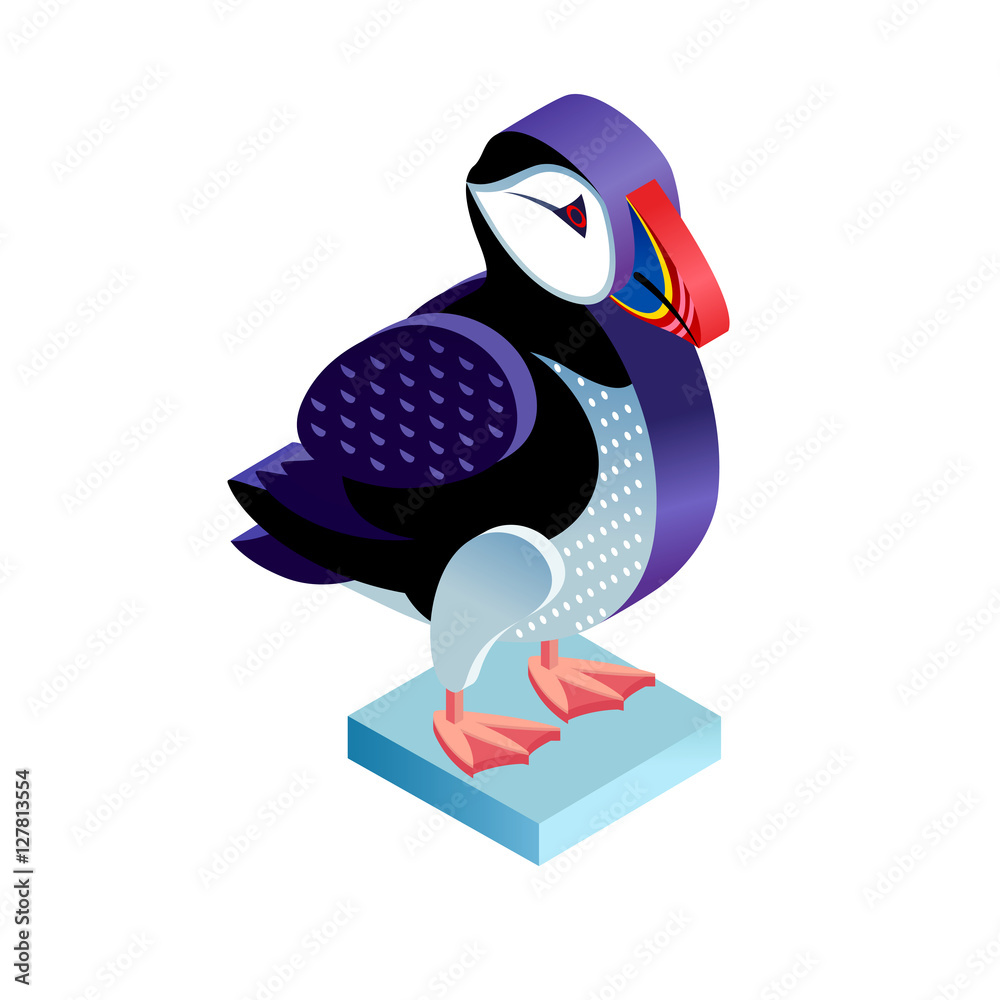 Vector illustration isometric bird deadlock. Stock Vector | Adobe Stock
