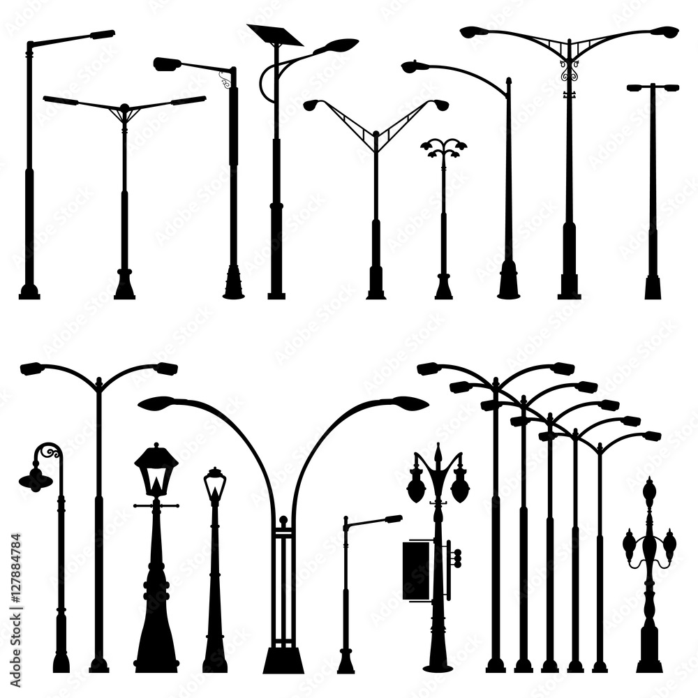 Street Lamp Post Silhouette