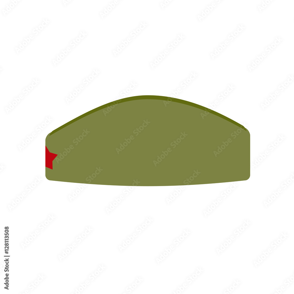 Retro military forage-cap Russian soldiers. Vintage Army cap wit Stock ...