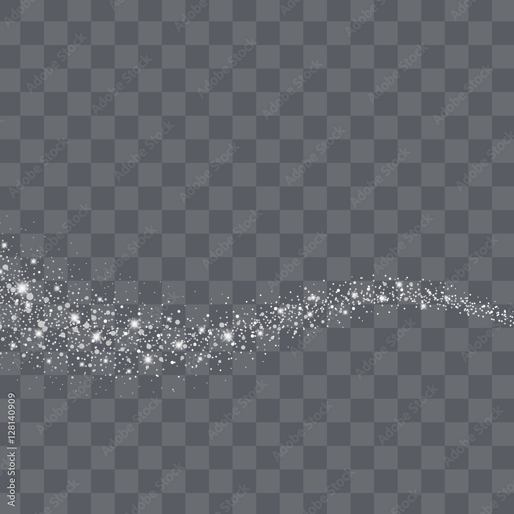 Vector white glitter particles background effect Stock Vector | Adobe Stock