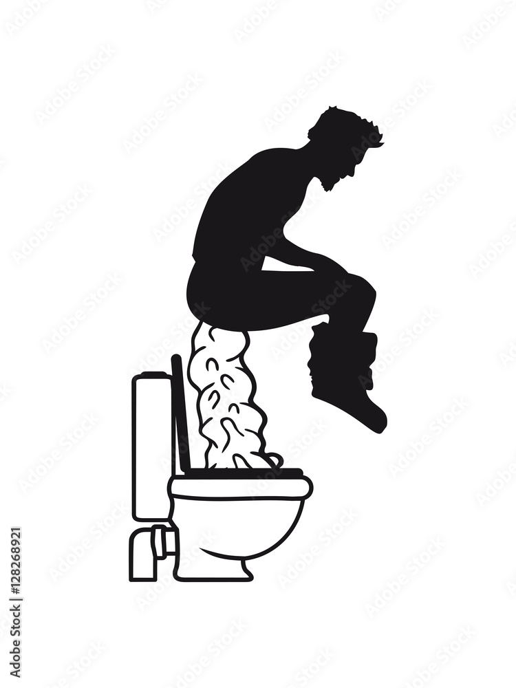 Toilet toilet giant big shit toilet funny brown sausage fladen stinking ...