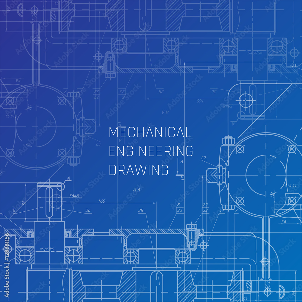 Mechanical Engineering drawing. Engineering Drawing Background ...