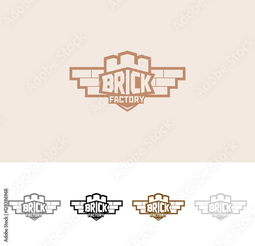 Brick factory logo icon template vector - Buy this stock vector and ...