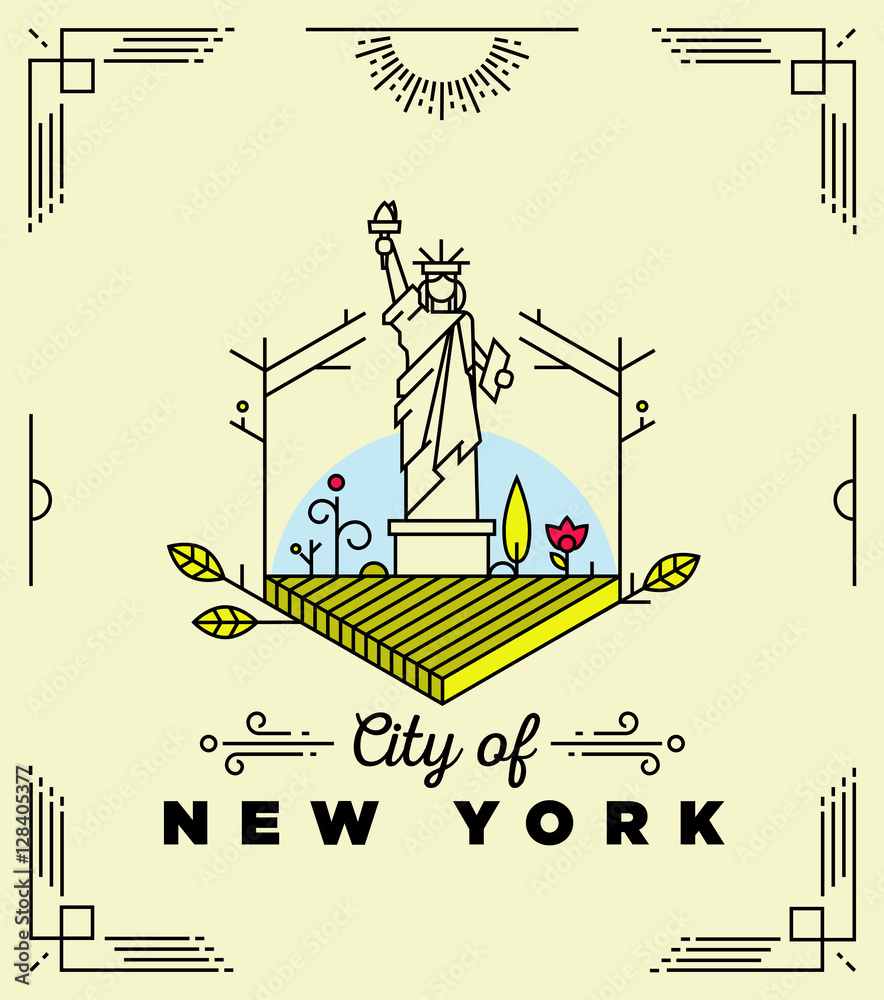 City of New York Monogram Vector Design Template Stock Vector | Adobe Stock