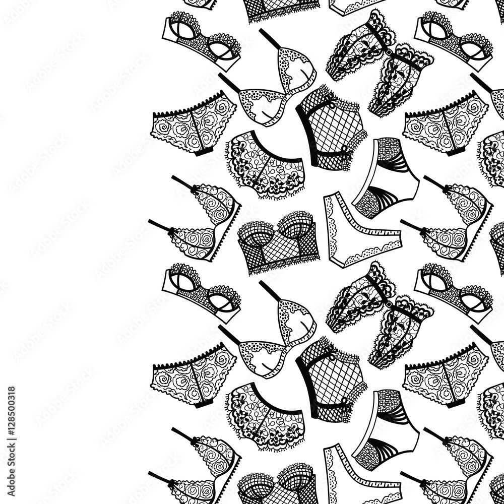 Lingerie panty and bra background. Stock Vector | Adobe Stock