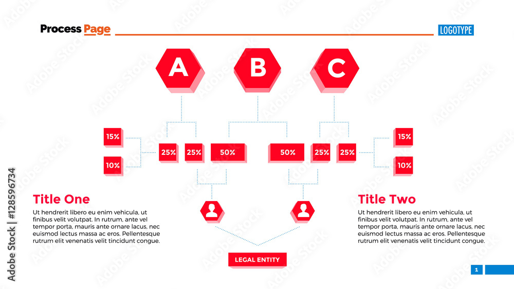 People Flowchart Slide Template Stock Vector | Adobe Stock