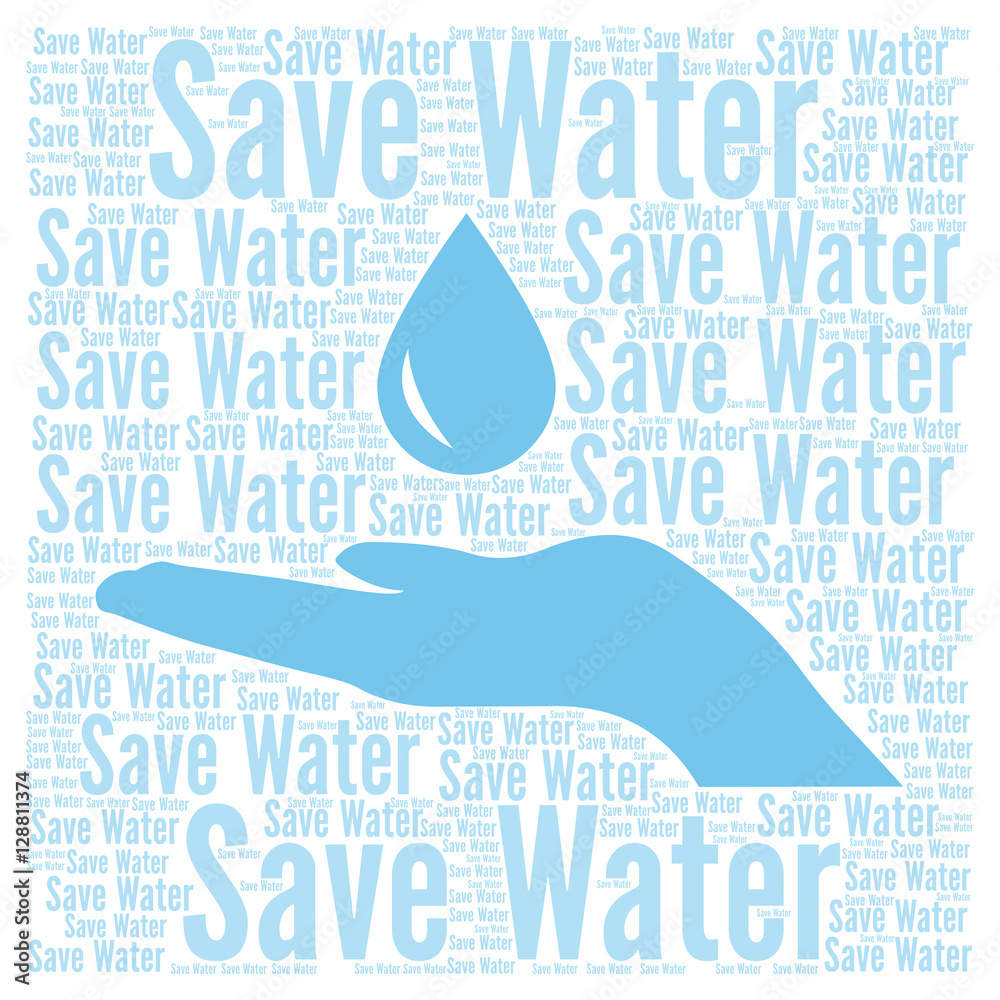 Save water word cloud concept Stock Illustration | Adobe Stock