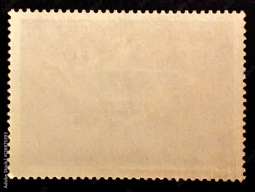 Vintage blank posted stamp reverse side Stock Photo | Adobe Stock