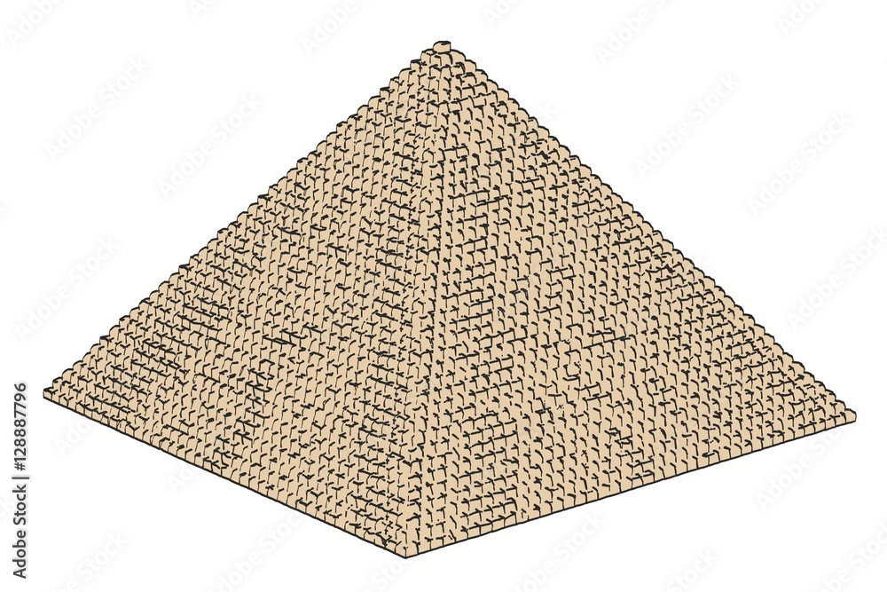 2d cartoon illustration of pyramid Stock Illustration | Adobe Stock