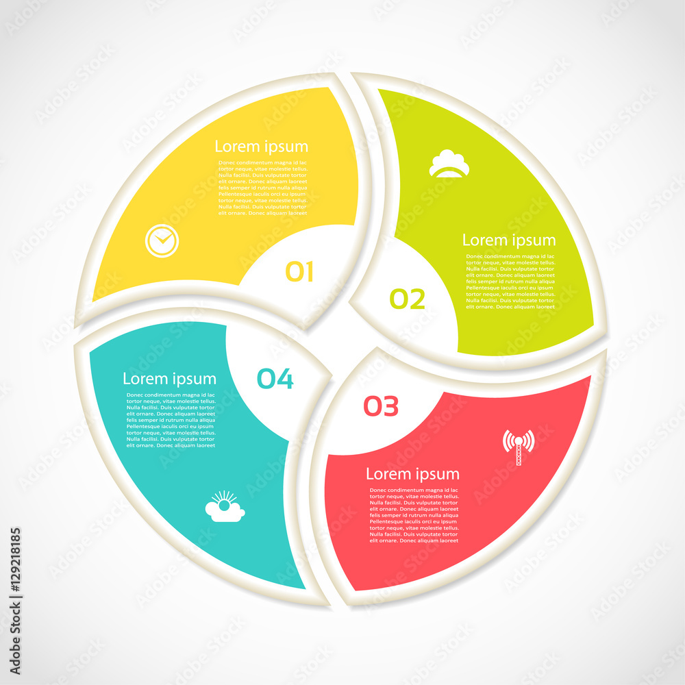 Infographic Template for Business. Four steps cycling diagram. Process ... Infographic Template for Business. Four steps cycling diagram. Process ...