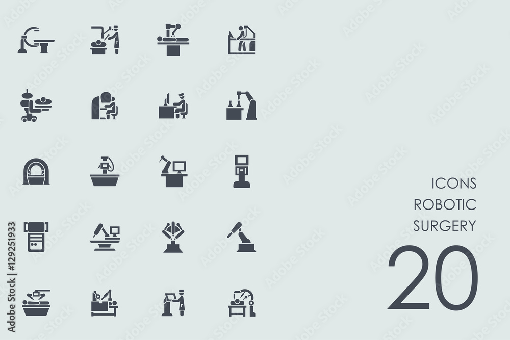 Set of robotic surgery icons Stock Vector | Adobe Stock