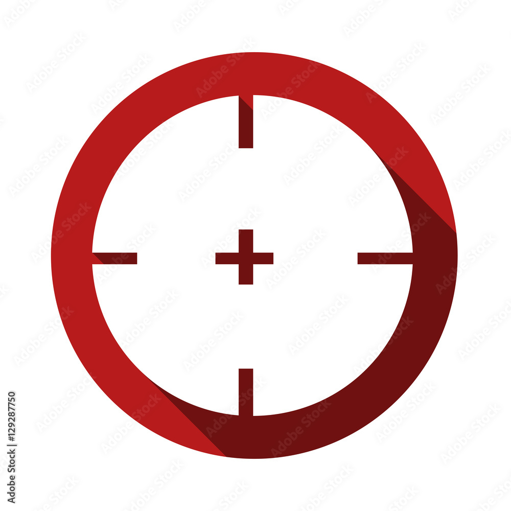 Long Shadow Zielscheibe Stock Vector | Adobe Stock