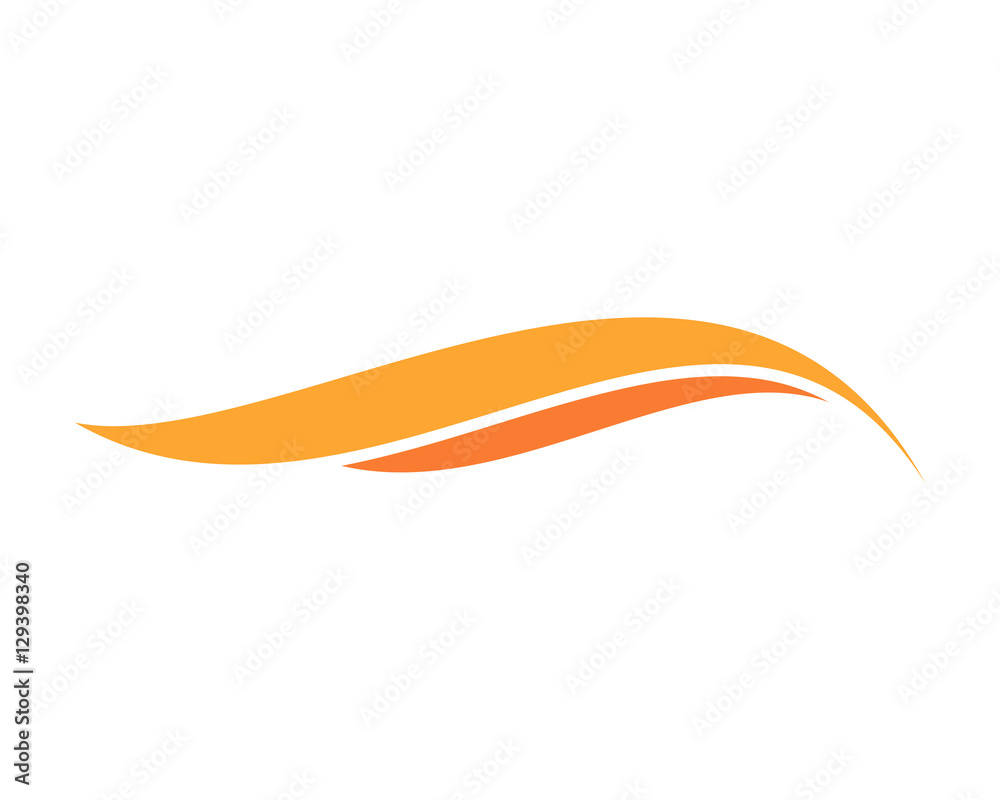 Simple Curve Wing Shape Stock Vector | Adobe Stock