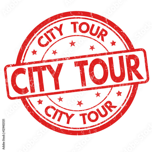 City tour sign or stamp Stock Vector | Adobe Stock