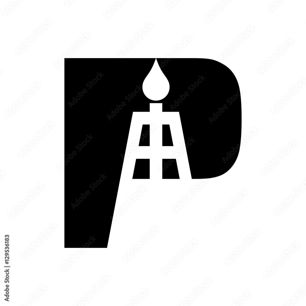 letter P oil company logo Stock Vector | Adobe Stock