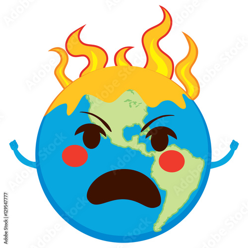 Angry Earth planet in flames global warming concept: comprar este ... Angry Earth planet in flames global warming concept: comprar este ...