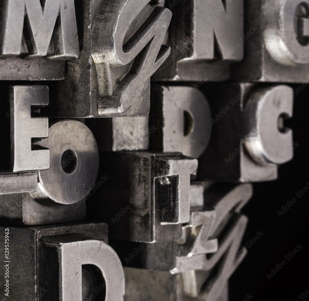Metal Letterpress Types. Historical letterpress types, also called as ...