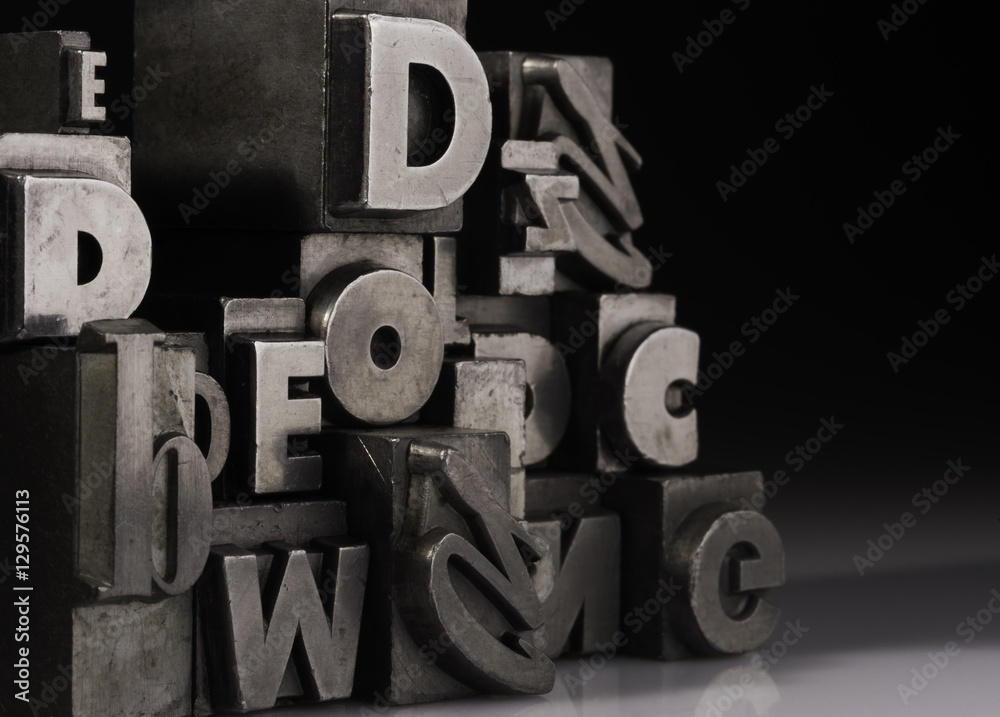 Metal Letterpress Types. Historical letterpress types, also called as ...