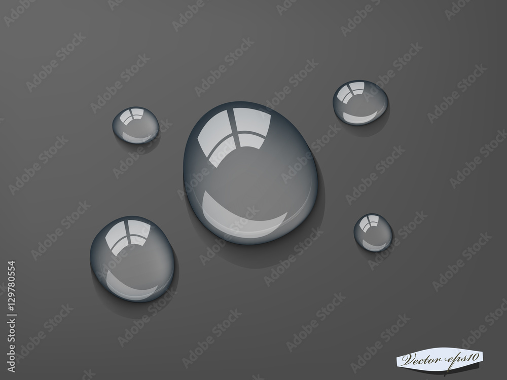 transparent water drop design vector Stock Vector | Adobe Stock