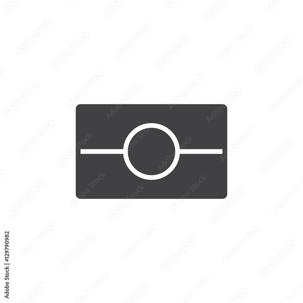 Biometric passport symbol. ePassport icon vector, filled flat sign ...