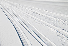 Tire Tracks In Snow Free Stock Photo - Public Domain Pictures
