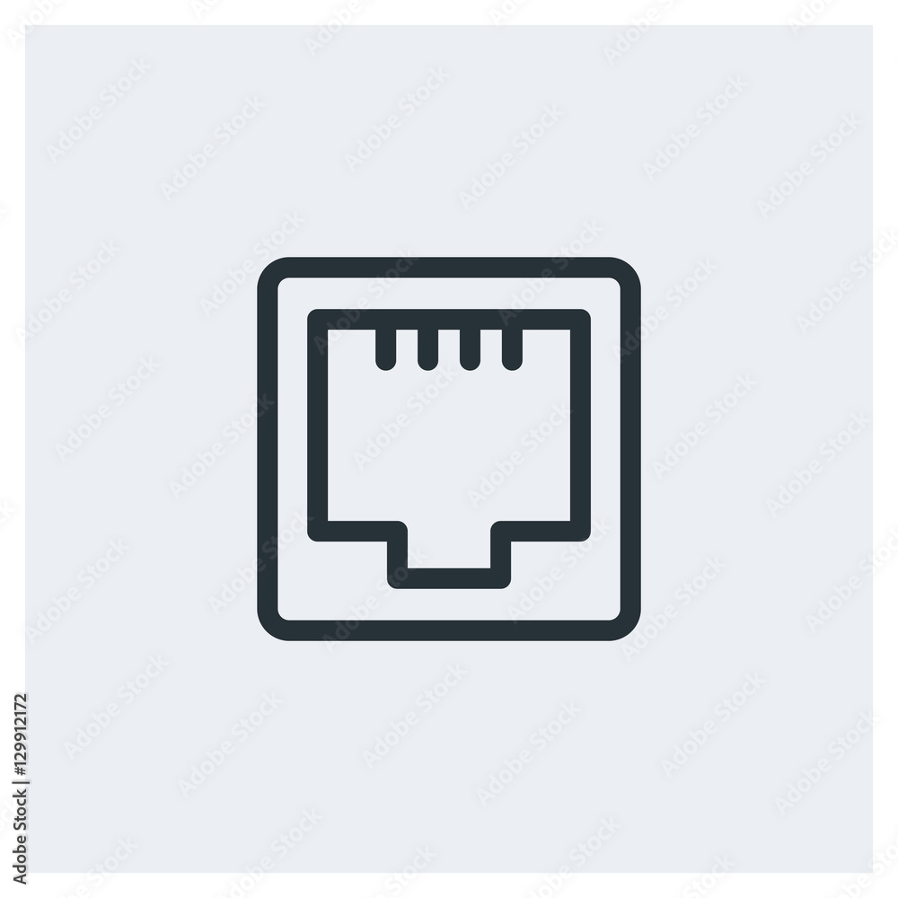 Image vectorielle Stock Network ethernet port icon | Adobe Stock