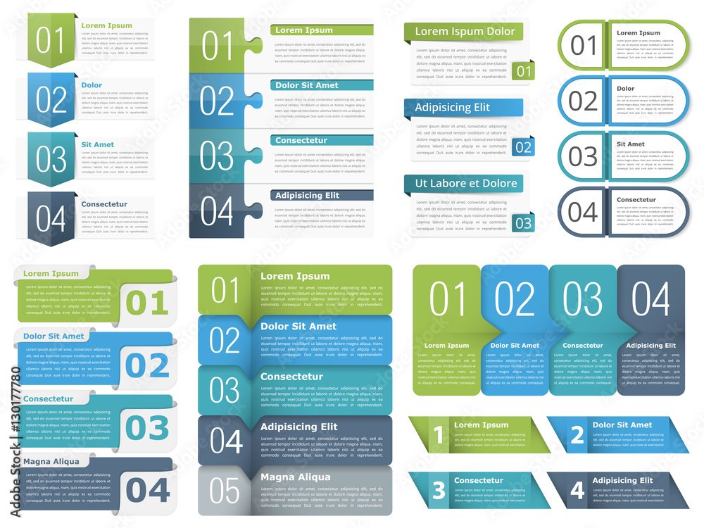 Infographic Elements with Numbers Stock Vector | Adobe Stock