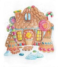 Peppermint Gingerbread House Free Stock Photo - Public Domain Pictures